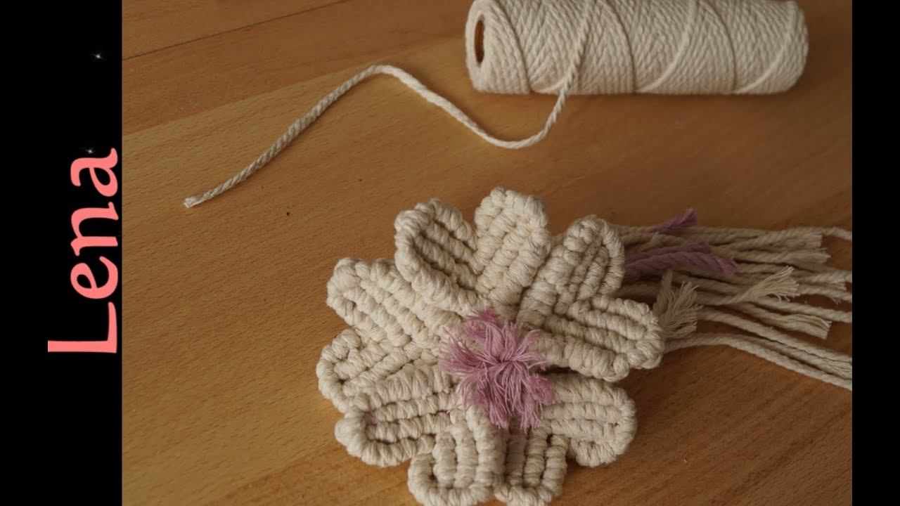 𝗠𝗮𝗰𝗿𝗮𝗺𝗲 with 𝗟𝗲𝗻𝗮 🌸 Makramee Blume aus Herzen machen 🌸 Macrame Flower with hearts DIY - YouTube