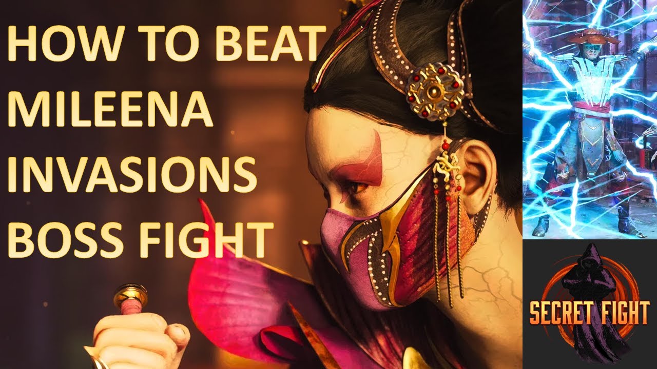 MK1 Invasions Mileena Final Boss Fight & Secret Raiden Titan Fight ...