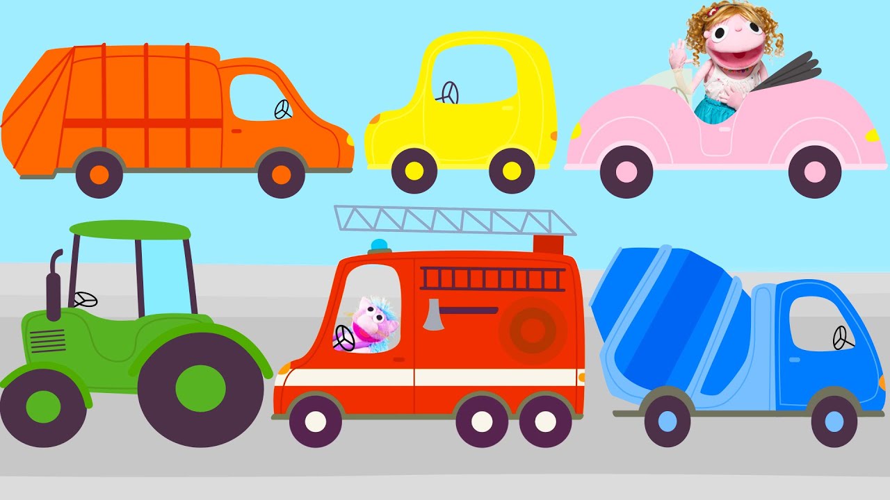 AUTÁ - Učíme sa farby | farby a autá pre deti | video o farbách po ...