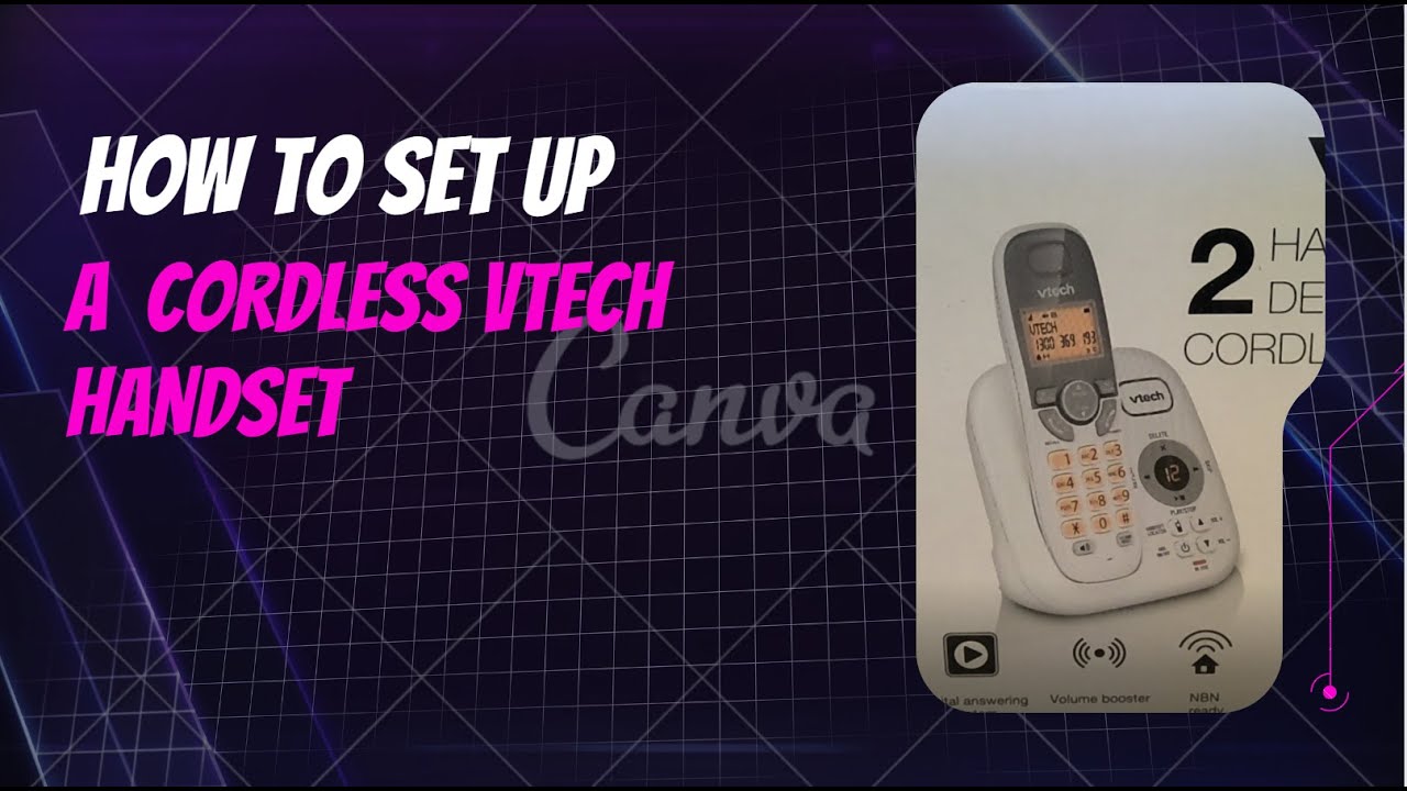 How to set up a Vetch cordless Handset - YouTube