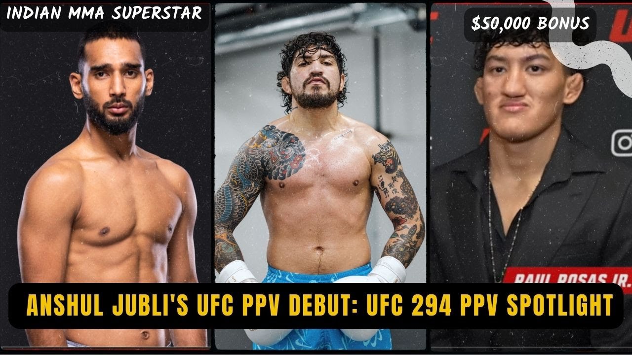 India's Anshul Jubli set UFC debut in UFC 294 | Paul vs Danis : No Drug ...