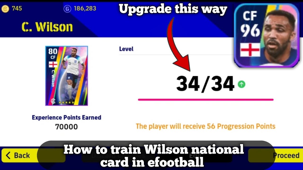 How to train C.Wilson national card in efootball 2024! how to max ...