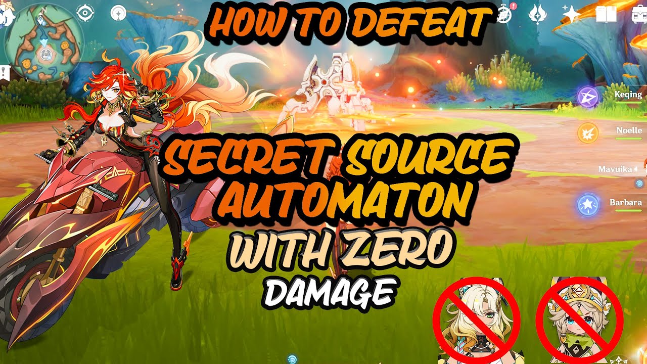 How to Defeat Secret source Automaton | No-Damage | Genshin Impact ...