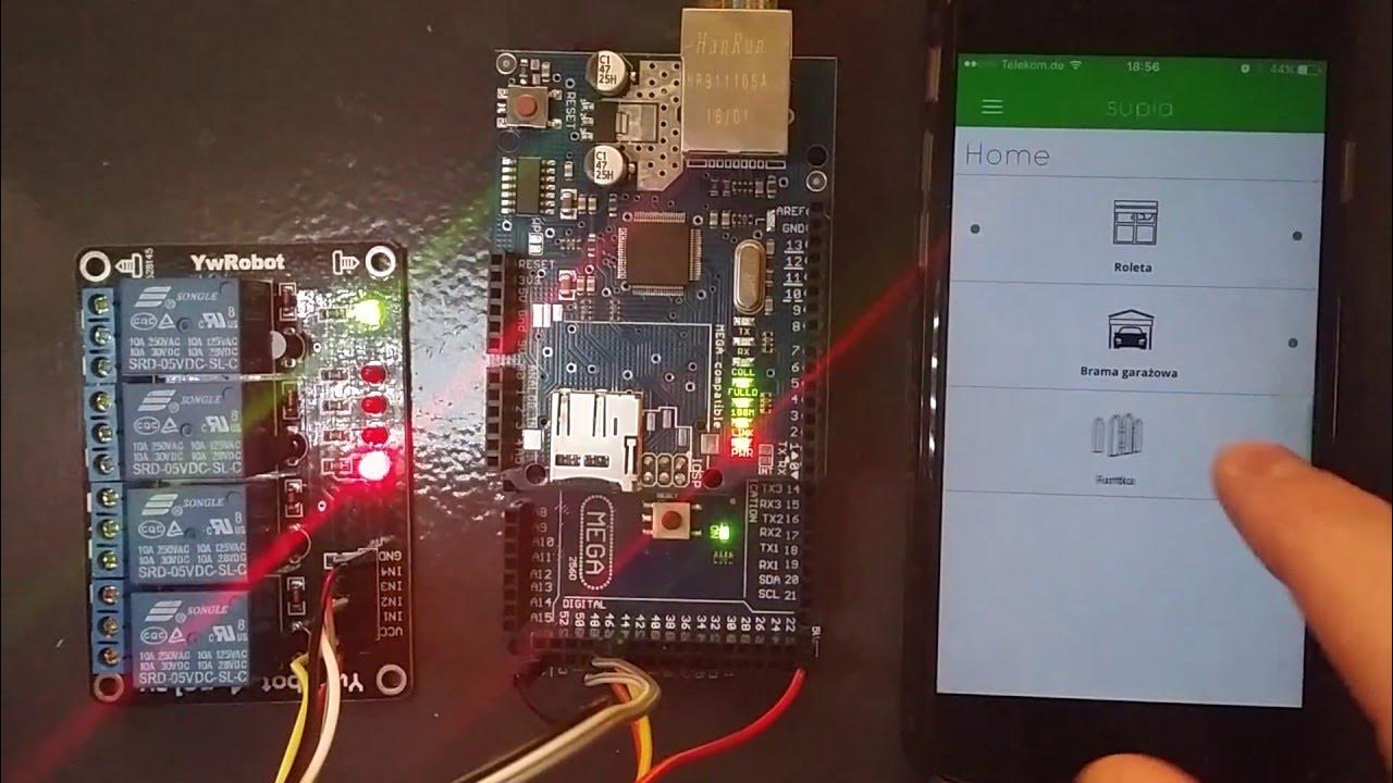 Arduino MEGA & Ethernet Shield & SUPLA - YouTube