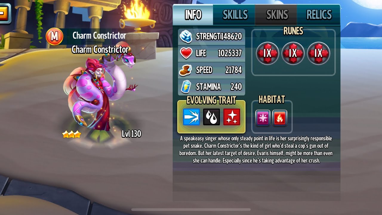 Charm Constrictor Rank 3 PVP INCREDIBLE POWER | Monster Legends - YouTube