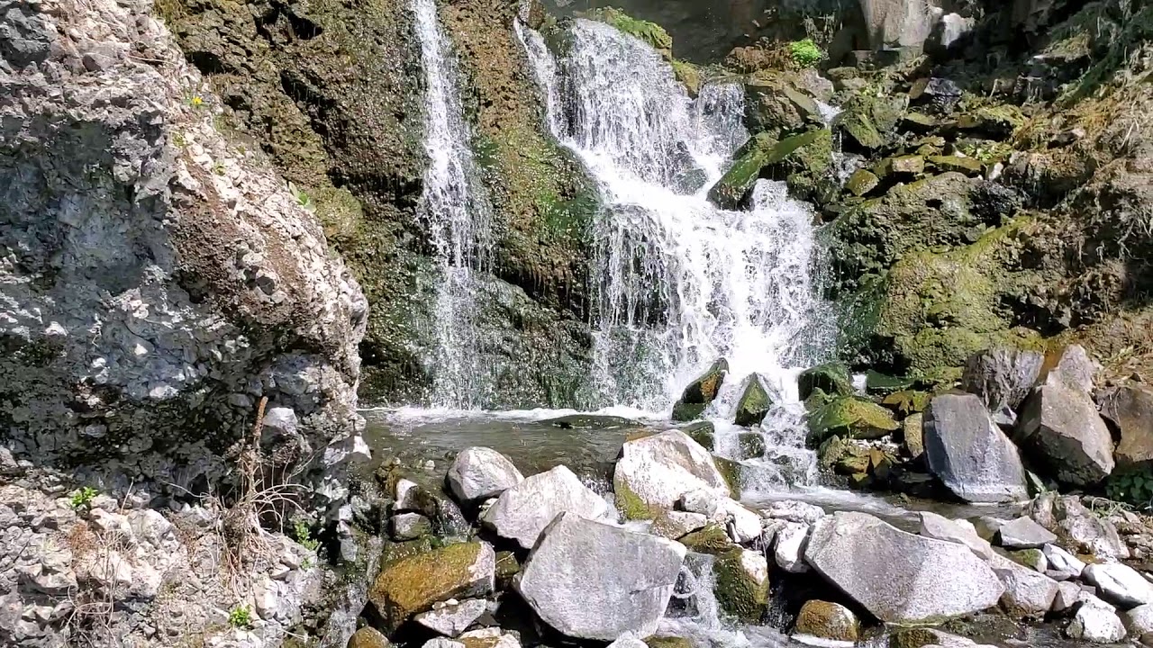 Waterfall at ancient lakes - YouTube