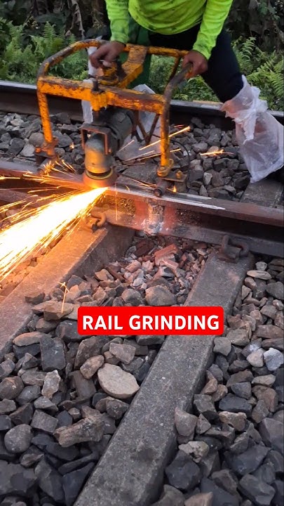 Rail Grinding After Thermit Welding #railway #grinding #rail #railtrack #railroad # ...