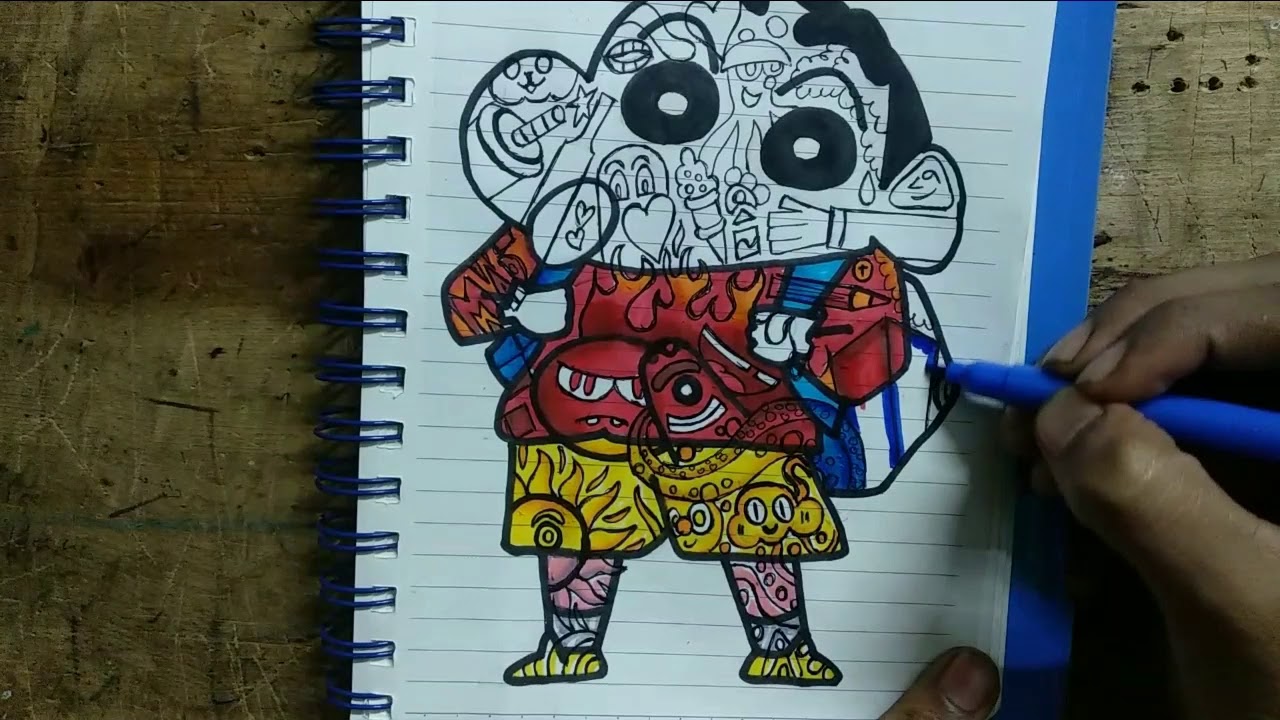 shin-chan doodle made | doodle art | madydoodle | 2020 | stay home safe ...
