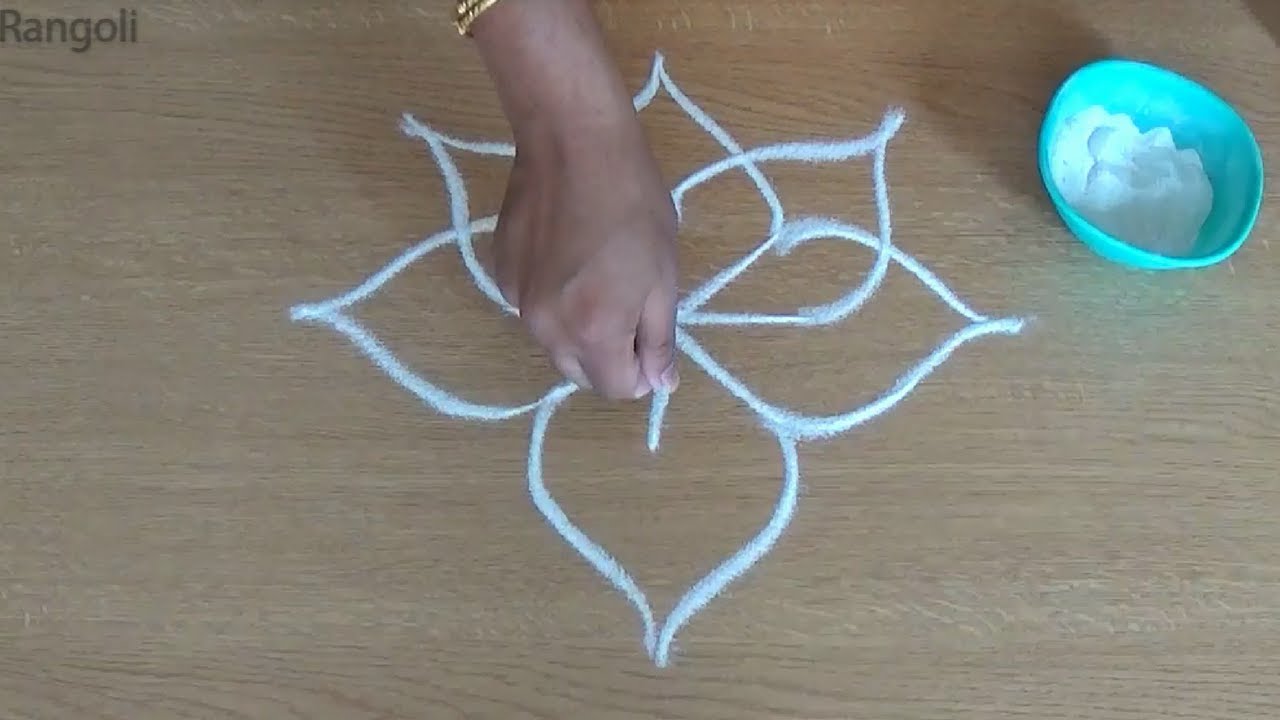 Freehand simple Rangoli designs | Easy Kolam designs | Beginners ...