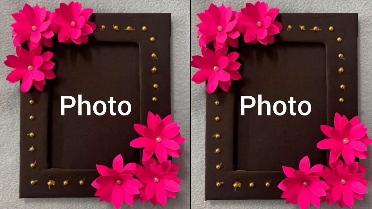 2 Easy &Quick Photo Frame Making Idea || Handmade Photo Frame || Simple ...