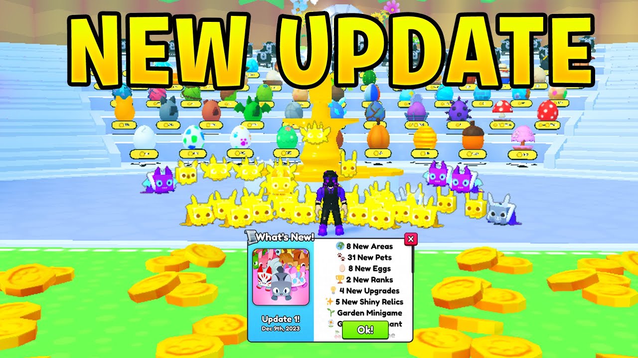 UPDATE New Levels, New Minigame, New Pets, New Eggs in Pet Simulator 99 ...