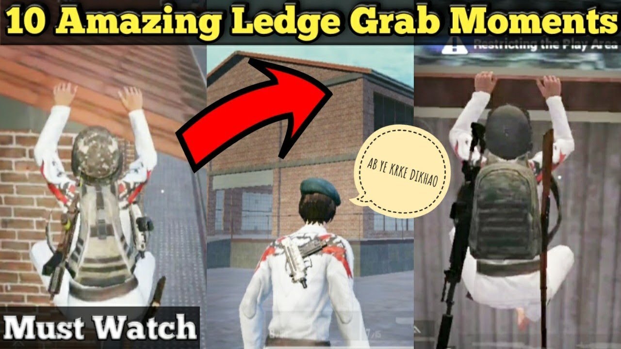 10 Amazing Ledge Grab In Pubg Mobile । Ledge Grab In Pubg Mobile - YouTube
