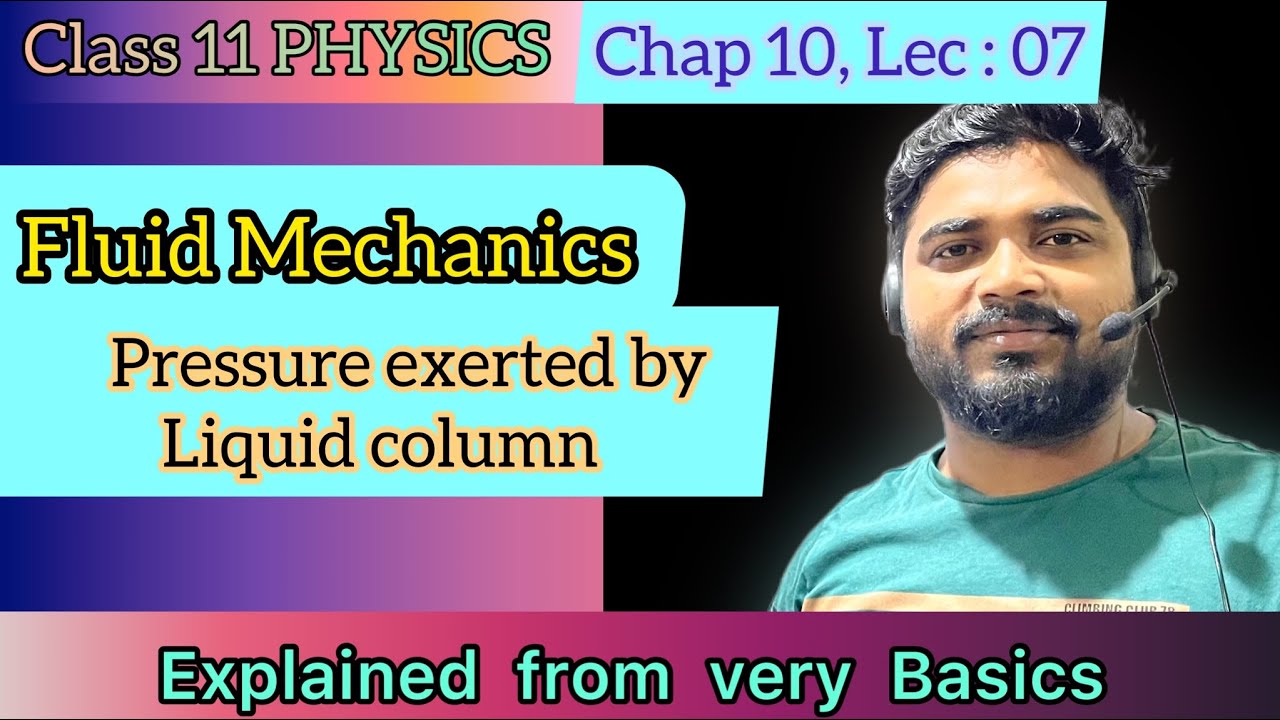 Class 11 physics chapter 10 Lec 7 : pressure exerted by fluids - YouTube