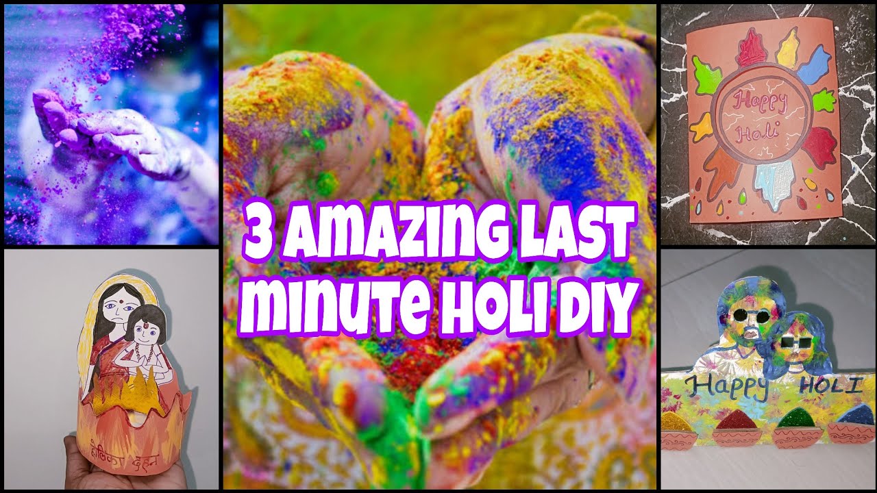 Diy Holi Craft Idea | Paper Craft For Holi | Easy Diy For Holi | Diy ...