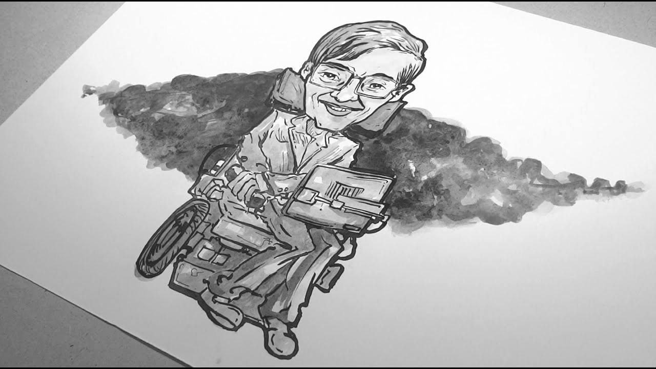 Drawing Stephen Hawking - A Tribute - YouTube