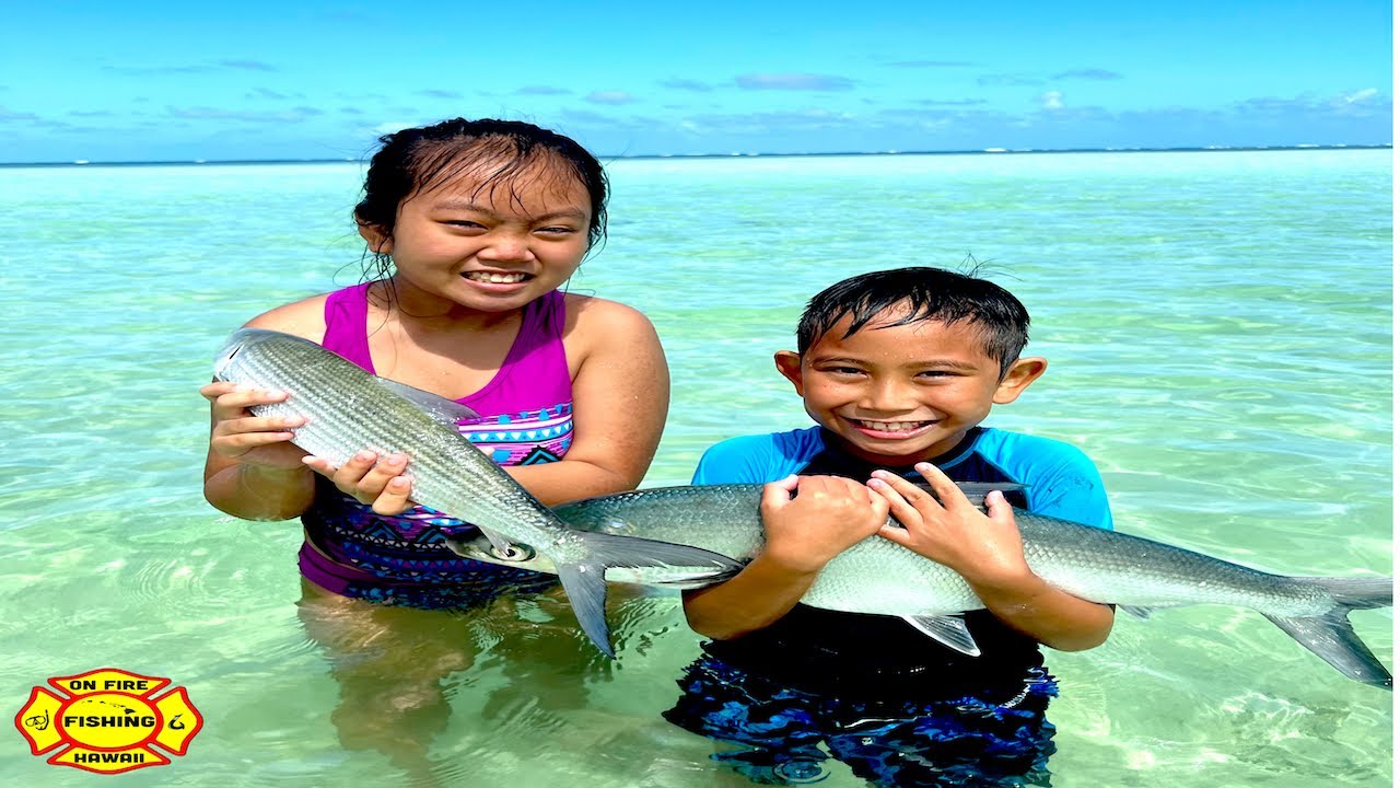 EPIC SURPRISE CATCH WHILE DUNKING WITH MY KIDS, HAWAII FISHING, CATCH ...