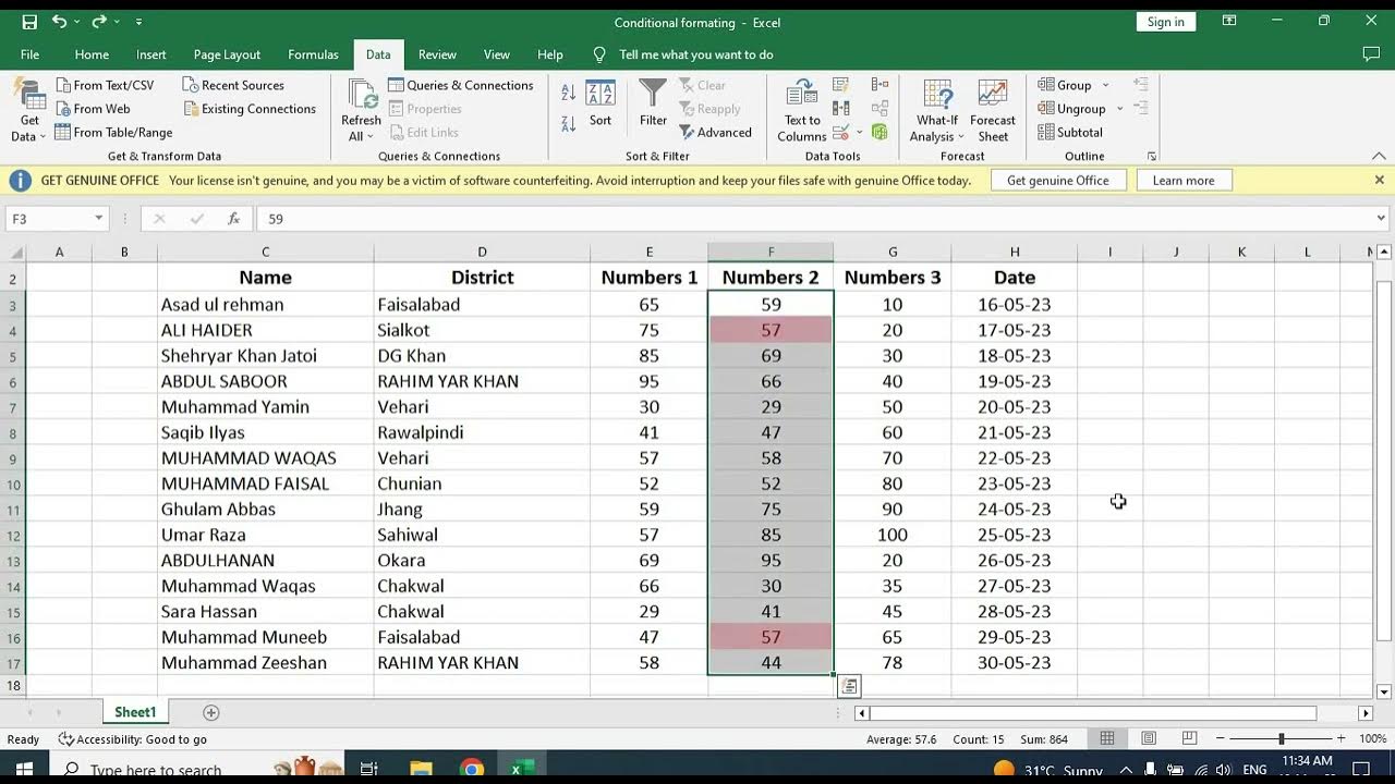Conditional Formating Part 2 Youtube