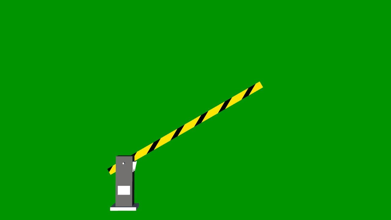 barrier gate opens and closes - green screen effect - YouTube