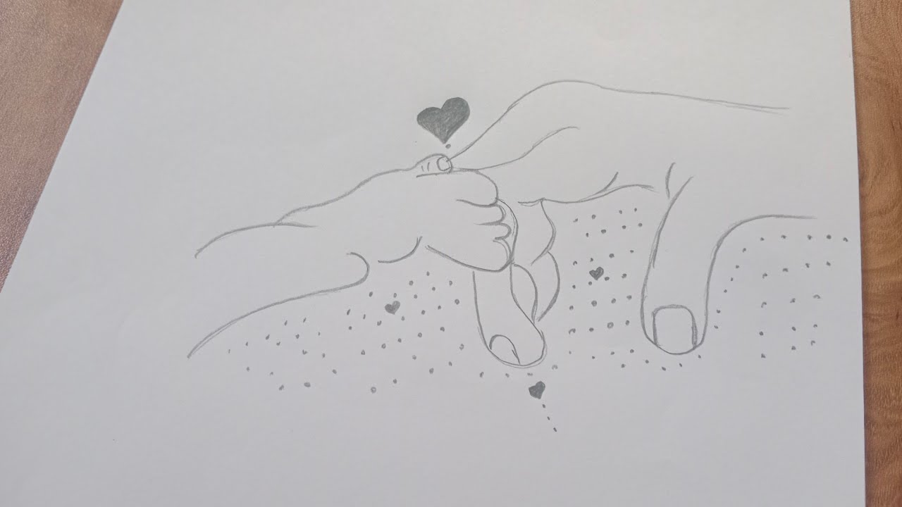 Beautiful Drawing For Dog And Man Hand //Chitra//Drawing - YouTube