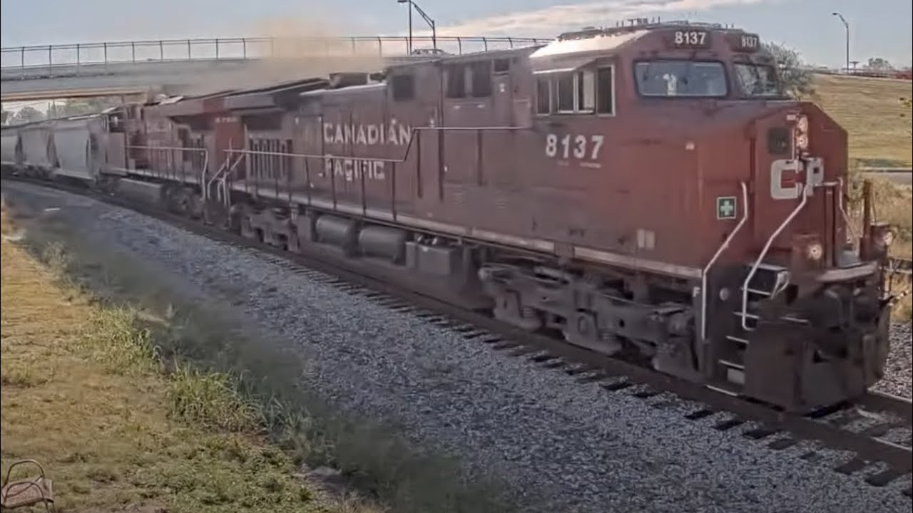 Canadian Pacific 8137 Sand Train Rear KCS DPU Oct 4 2021 - YouTube