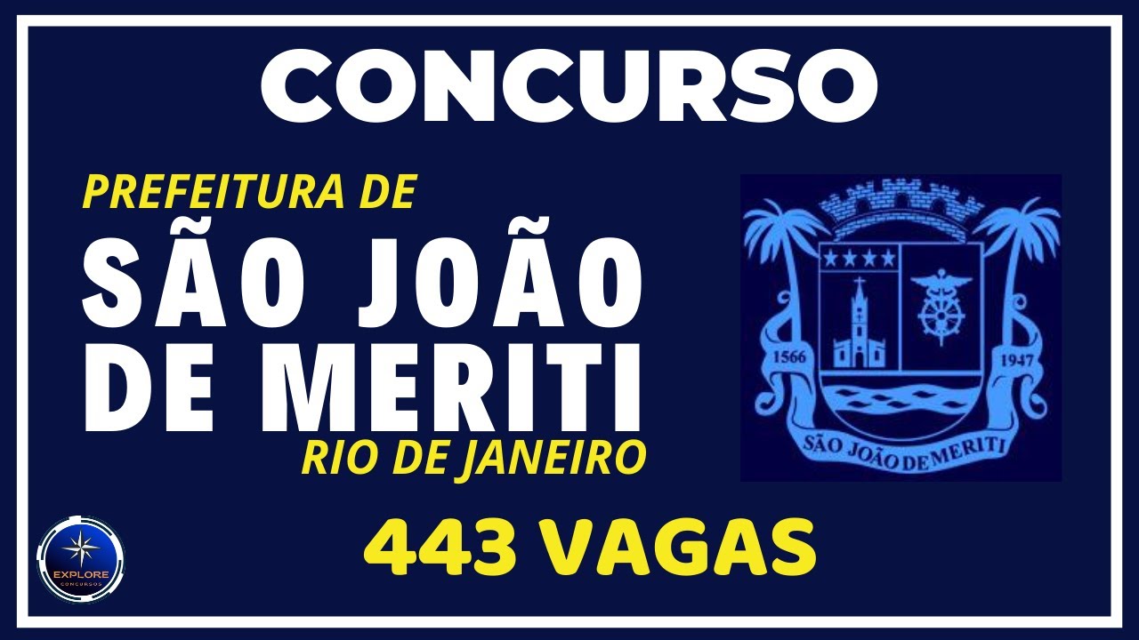 🚨 PREFEITURA DE SÃO JOÃO DE MERITI RJ: Abre inscrição em concurso ...