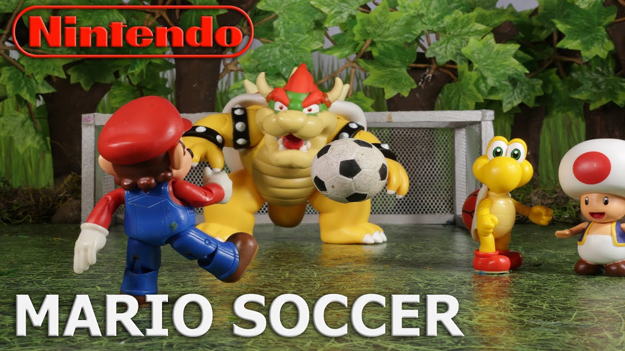 Mario Strikers Soccer Stop Motion | Mario, Toad, Donkey Kong vs Bowser ...