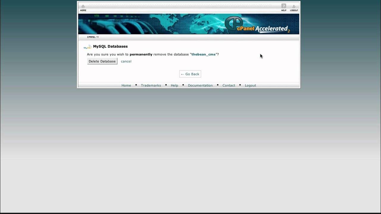 How to delete a mysql database and remove a database user in cPanel ...