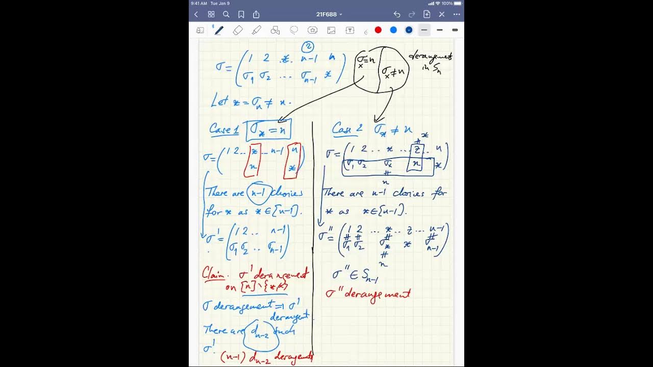 7 Combinatorics Intro: Derangements, exponential generating functions, inclusion-exclusion ...