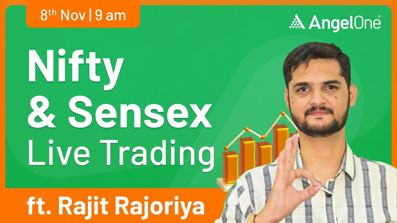 🔴 [LIVE TRADING] - Watch Nifty and BankNifty | 8th Nov | Trading with ...