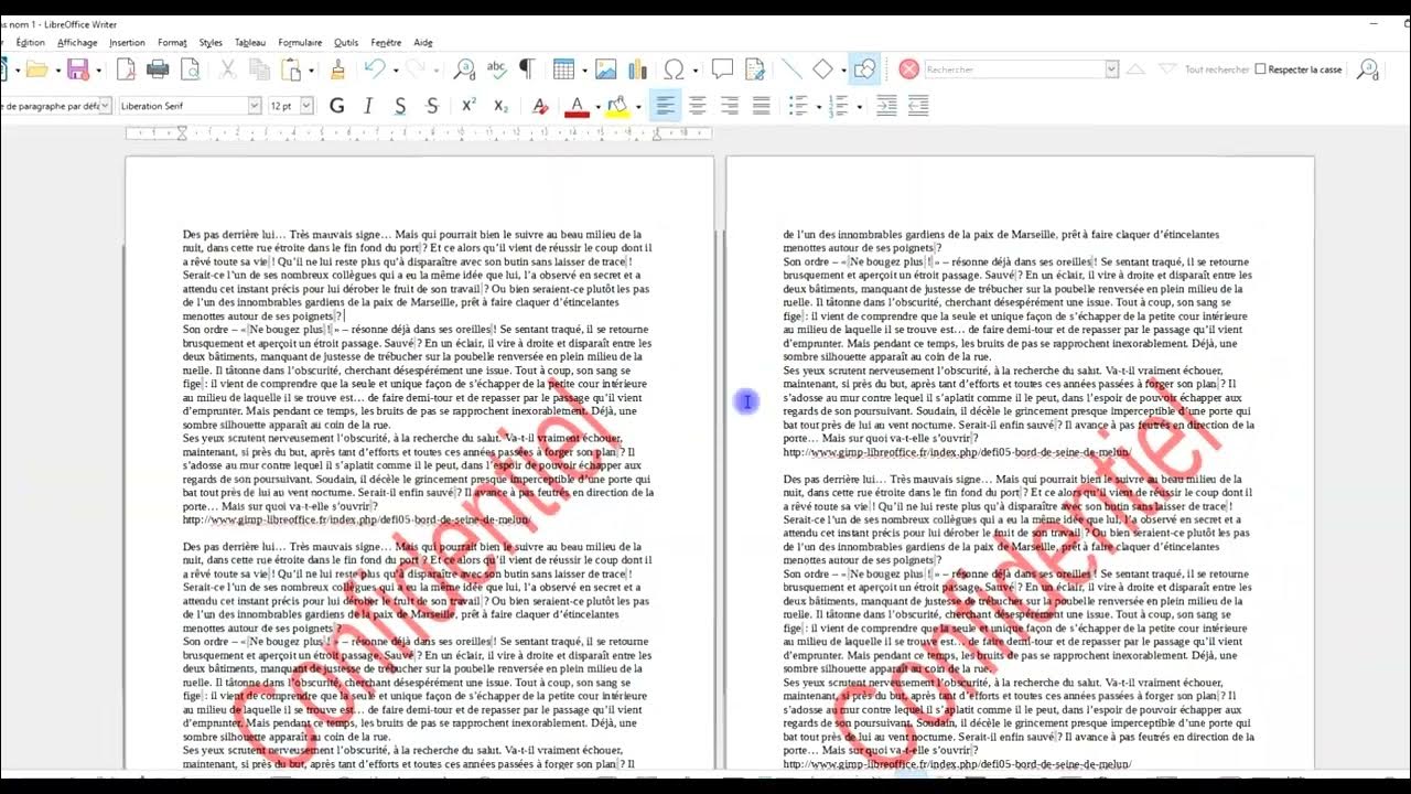 ajouter un filigrane à votre document sur votre texte dans LibreOffice Writer - YouTube