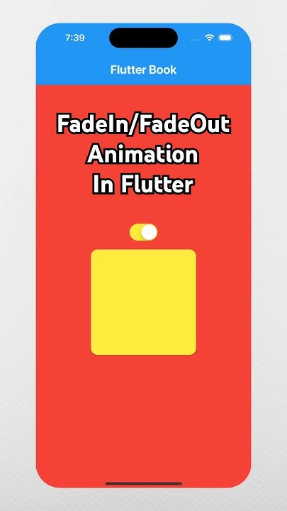 FadeIn/FadeOut animation in flutter #flutter #appdevelopment #codingtutorial #codingtips # ...