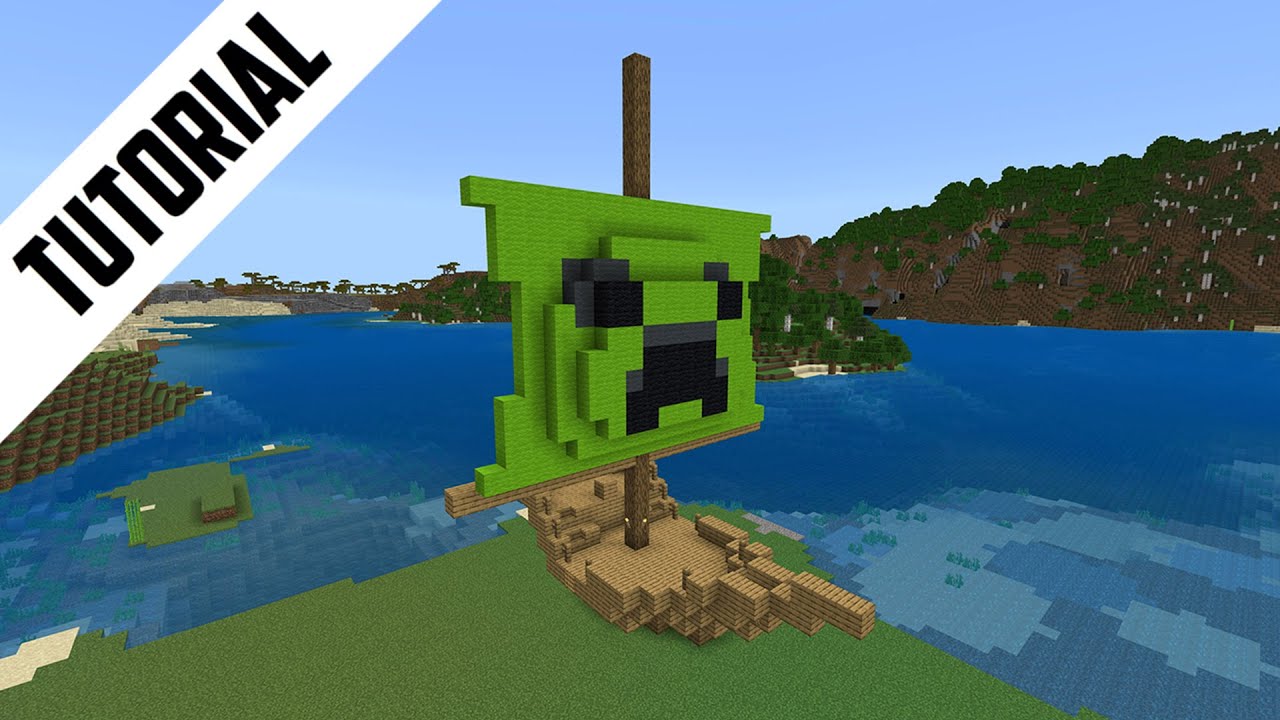 Minecraft: How to Build a Creeper Ship TU14 (Step By Step) - YouTube