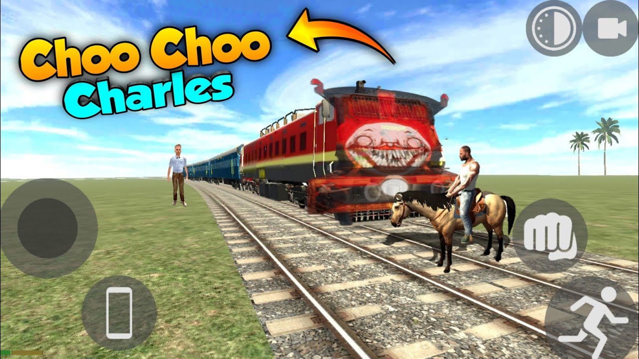 Choo Choo Charles And Train Escape 🤣 funny story in hindi - YouTube