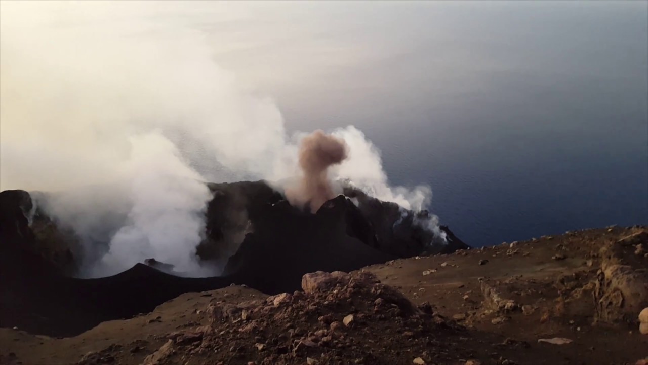 Climbing Stromboli Volcano with Explosions! - YouTube