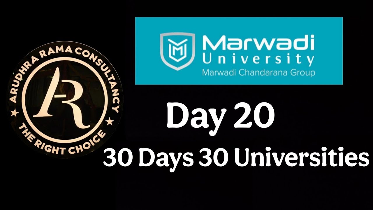 Marwadi University full details - YouTube