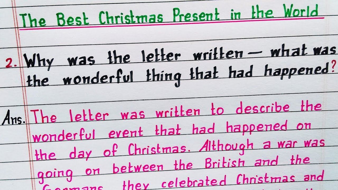 Why was the letter written - what was the wonderful thing that had ...