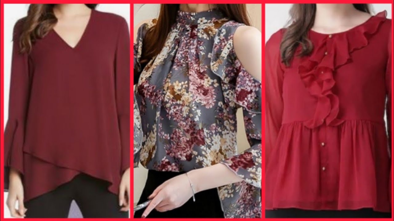chiffon tops designs |chiffon shirt design #lifewithyasmin #chiffon # ...