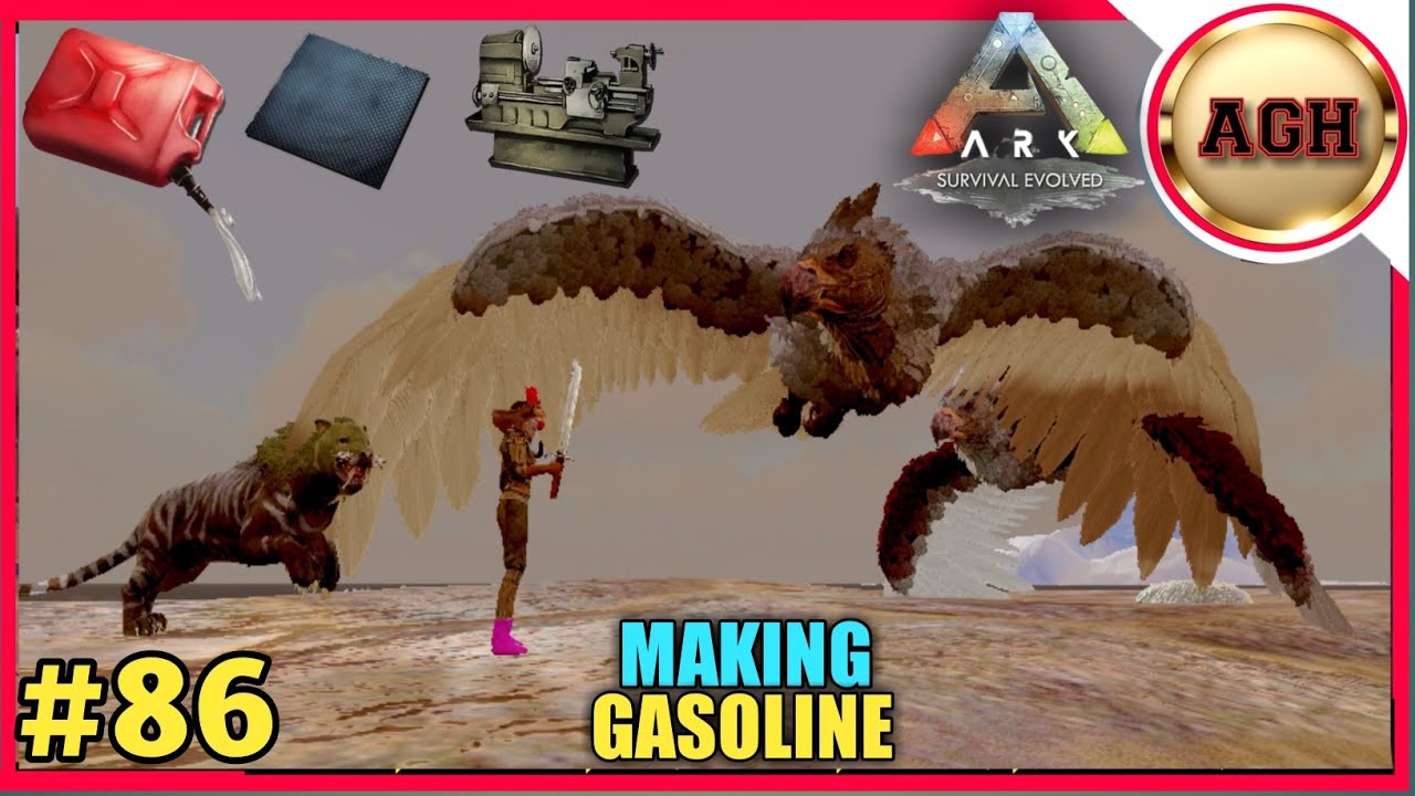 MAKING GASOLINE ⛽ & KILL 🔪 DANGEROUS ARGENTAVIS 🦅|| ARK: SURVIVAL ...