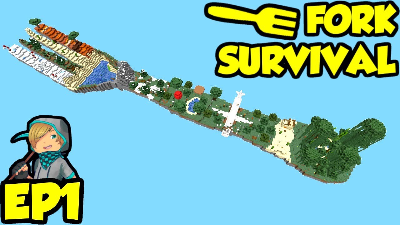 Minecraft Fork Survival Episode 1 - YouTube