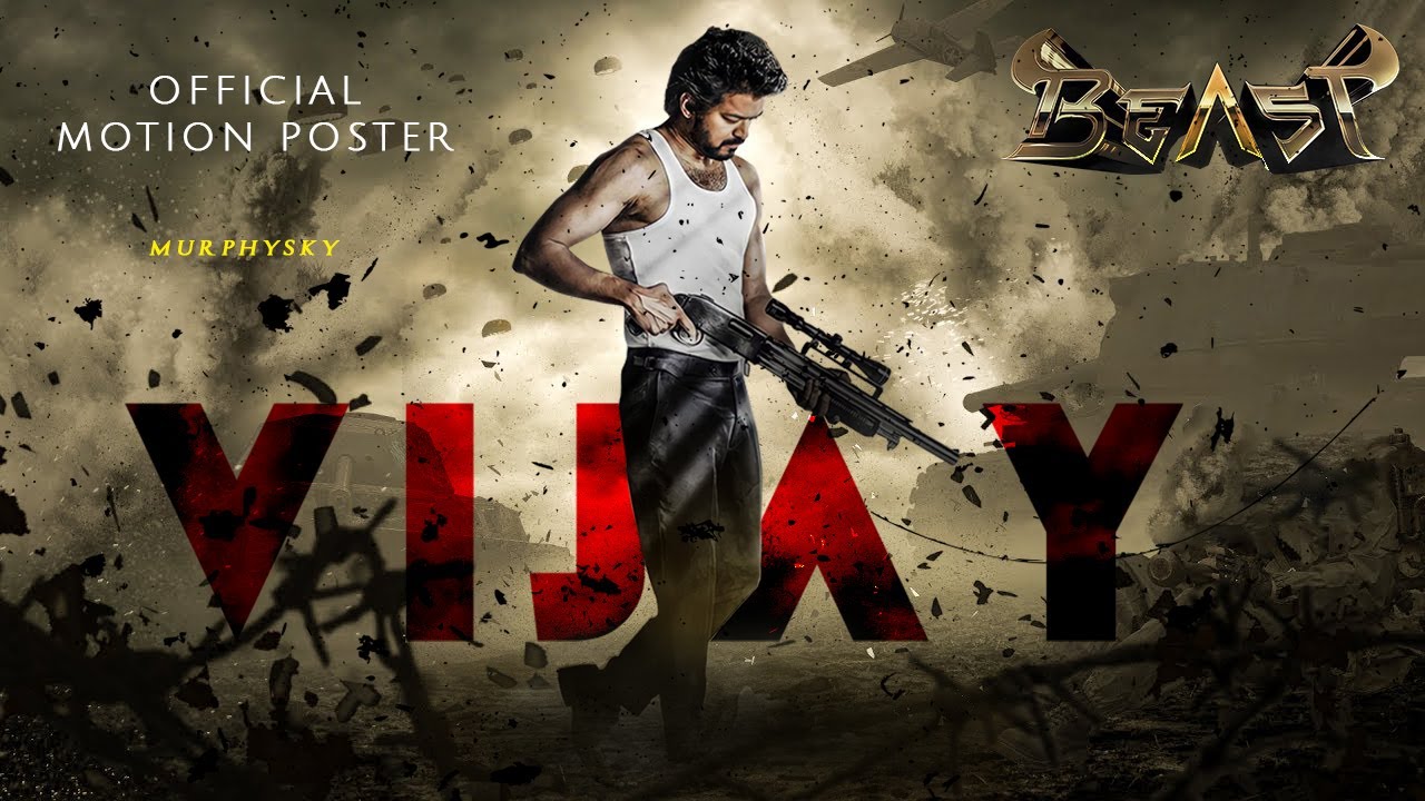 BEAST-Official Motion poster | Vijay | Pooja Hegde | Nelson Dilipkumar ...