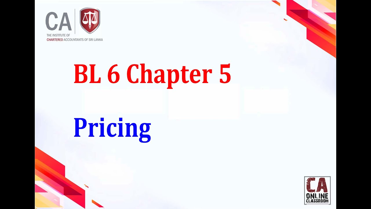 BL 6 Chapter 5 Pricing - YouTube