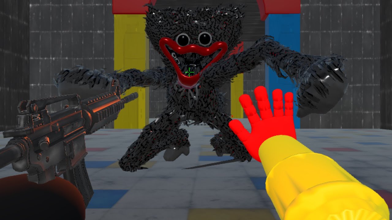 Scary Elevator Shooter FNF 3D Stickman VS Black Huggy Wuggy BanBan ...