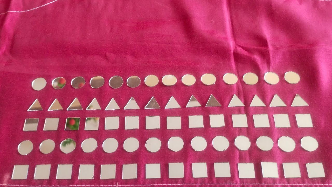 Circle mirror work tutorial. Hand embroidery mirrorwork design. Shisha work tutorial.. - YouTube