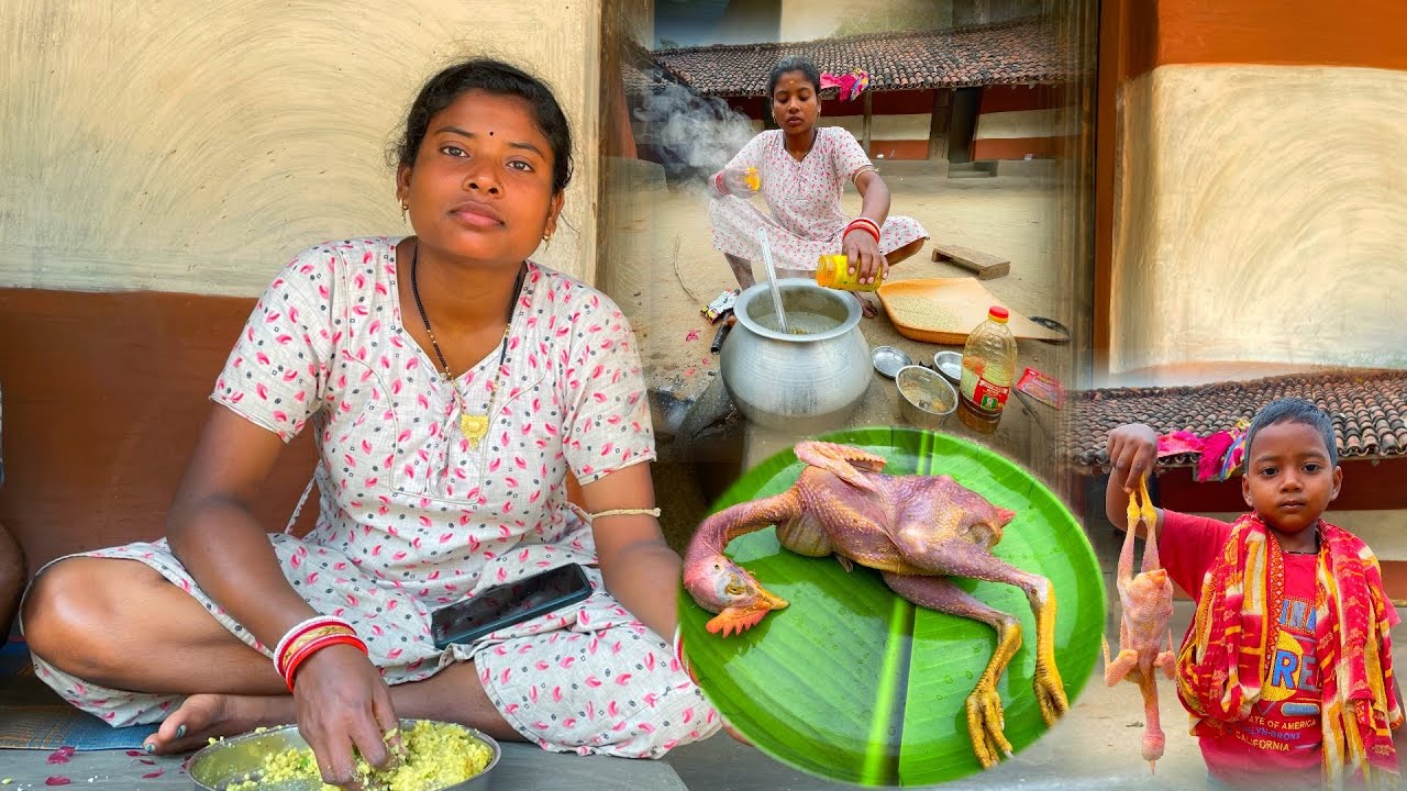 ଲେଟ ମାଣ୍ଡି ଖାଇ ପାନ ଜୀ ଖୁସ୍ || Chicken Leto making by tribes || Munda ...
