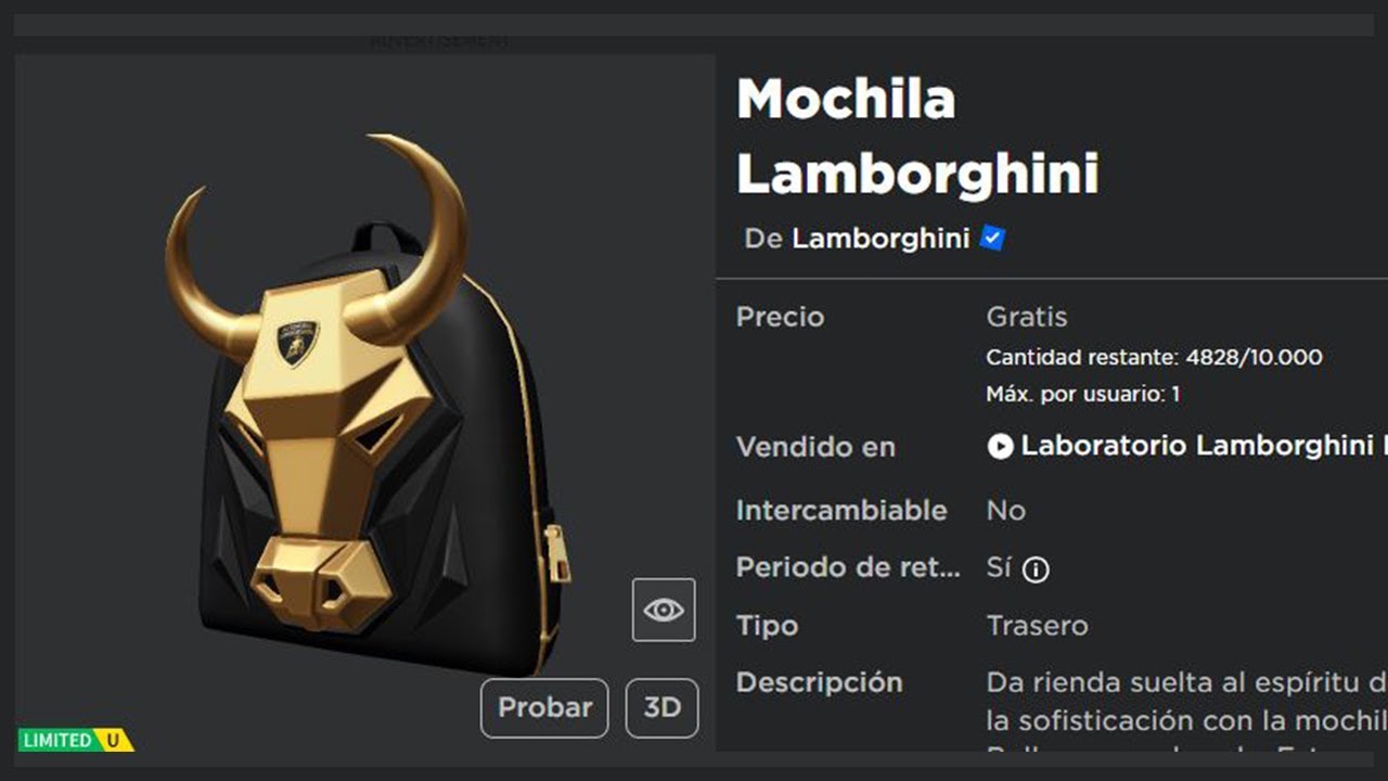 CONSIGUE NUEVO ÍTEMS GRATIS EN ROBLOX | Laboratorio Lamborghini ...