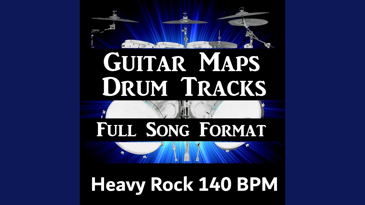 Heavy Rock Drum Track 140 BPM Drums for Bass Guitar - YouTube