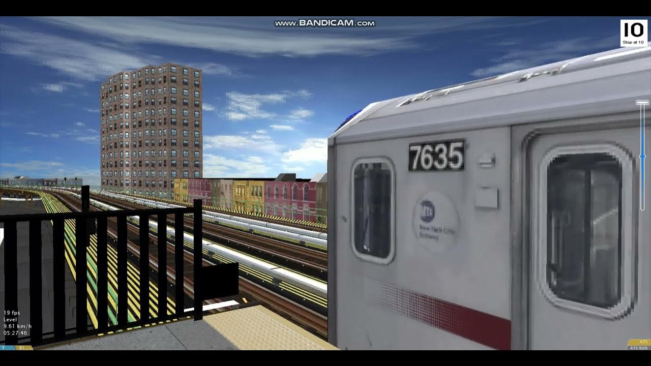 Openbve (V1.2) R142a 6 Train Arriving & Departing at Buhre Avenue - YouTube