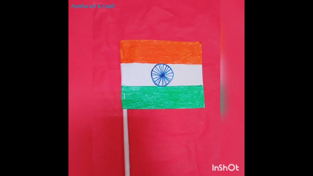 How To Make A Flag Paper Flag No Colour Paper YouTube How To Make A Flag Paper Flag No Colour Paper YouTube