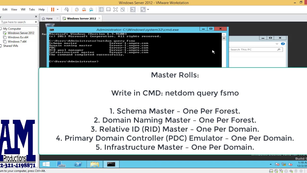 Let's check Master Roll and FQDN in Active Directory Domain Services by ...