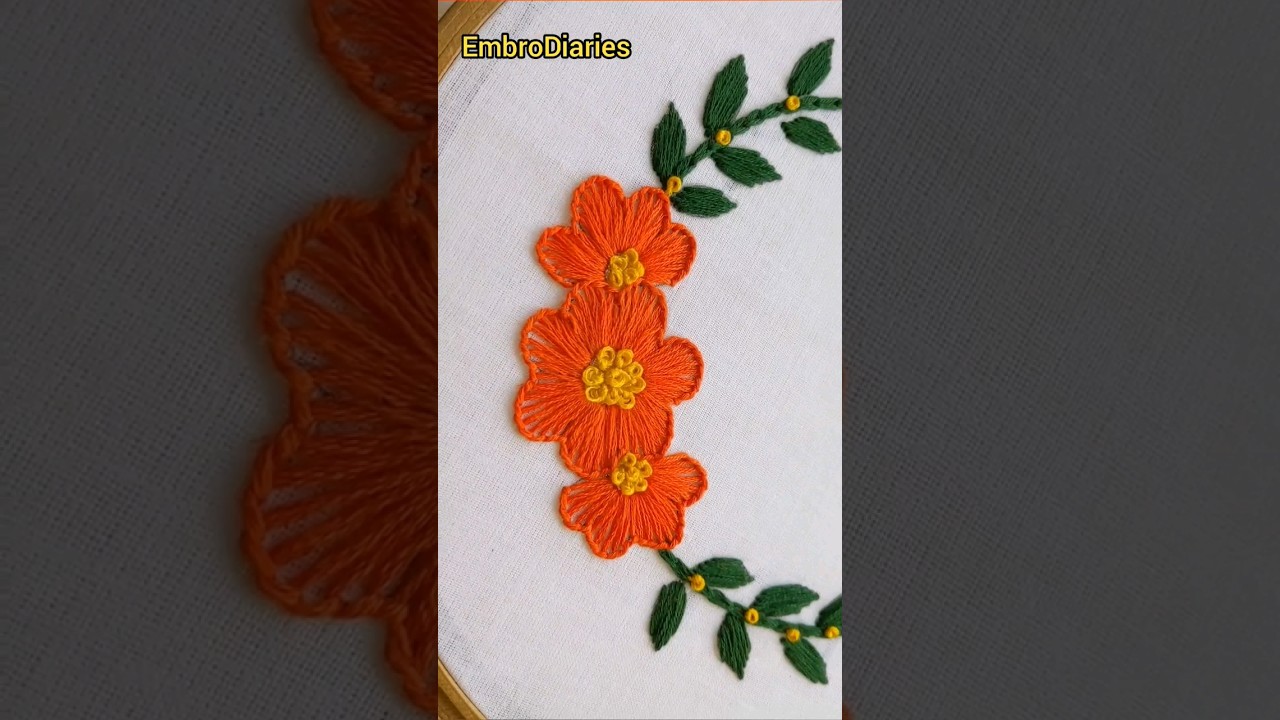 Simple embroidery design for beginners - YouTube